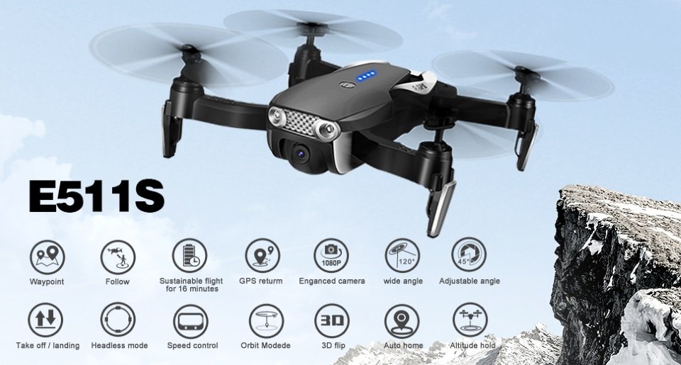 Eachine E511S Review: Advanced GPS Smart Camera Drone Under $200 - UAV ...