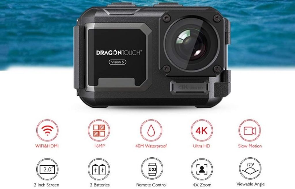 Dragon Touch Vision 5 Action Camera Review | Aerofly Drones